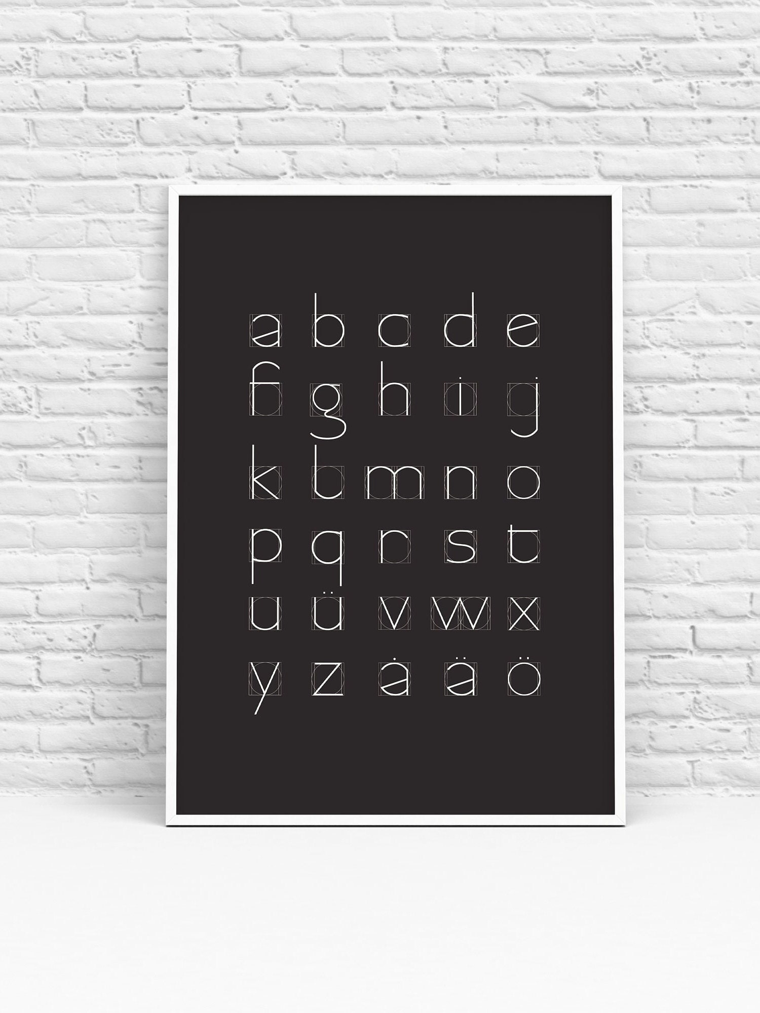 Letters of the Scandinavian Alphabet - Poster Art Digital PDF - Etsy