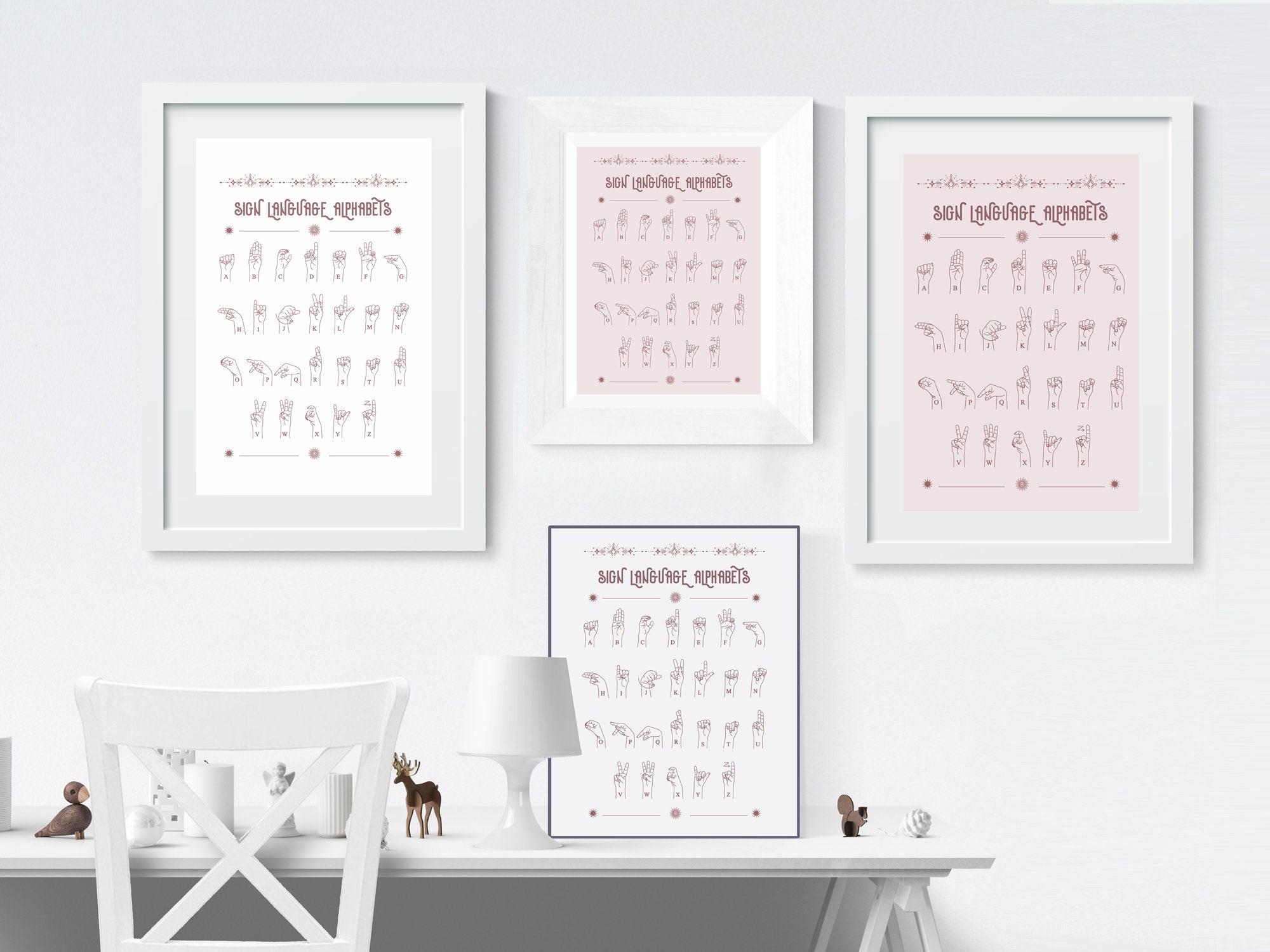 Sign Language Alphabets - Poster Art Digital PDF - Etsy
