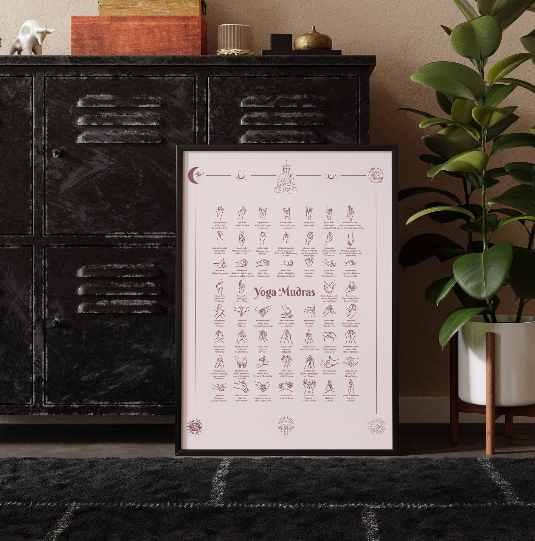 Yoga Mudra Poster Art - Yoga Hands Digital Poster Art Avec Textes ...