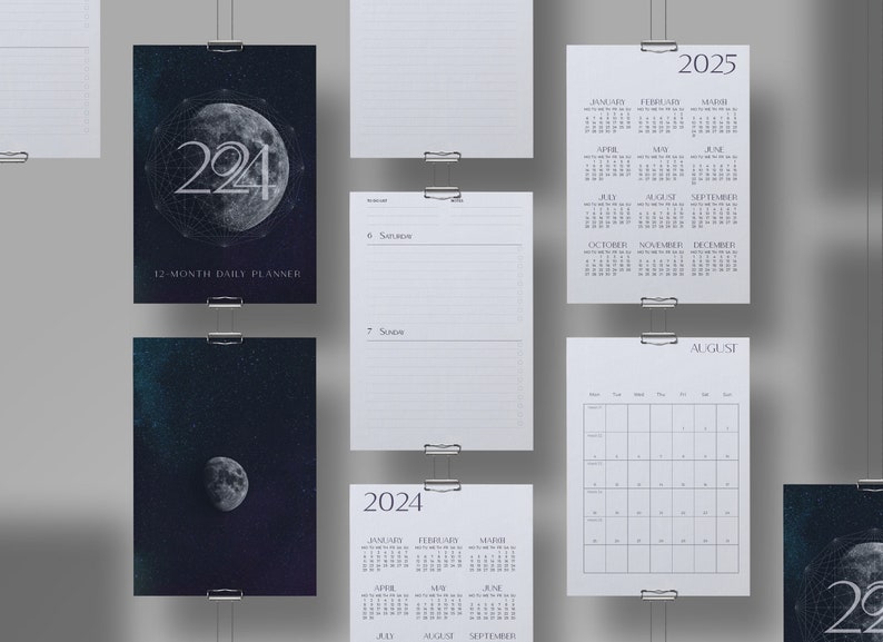 Printable A5 Indesign 2024 Calendar Template / Customizable Daily ...