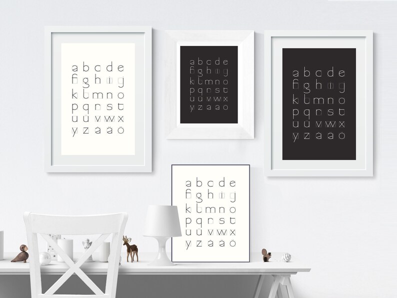 Letters of the Scandinavian Alphabet - Poster Art Digital PDF - Etsy