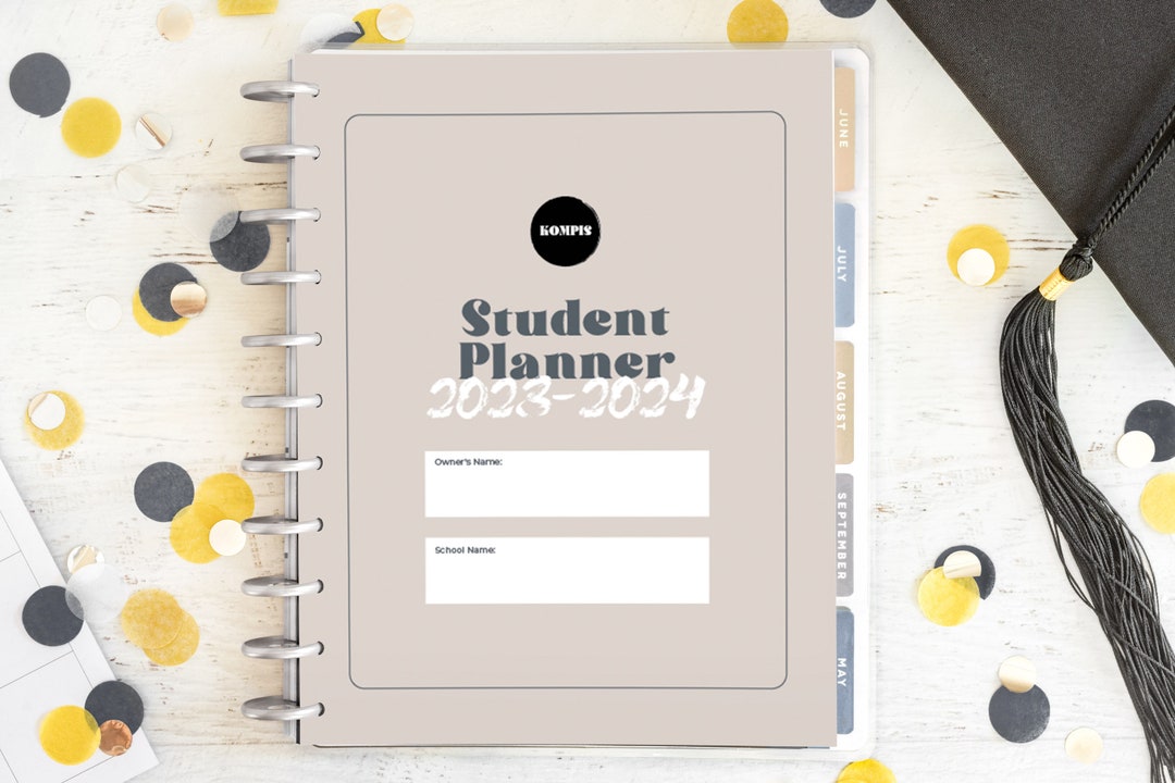Academic Student Planner 2023-2024 Workbook Planner Inserts 4 Sizes - Etsy