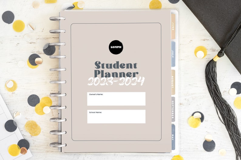 Academic Student Planner 2023-2024 Workbook Planner Inserts 4 Sizes - Etsy