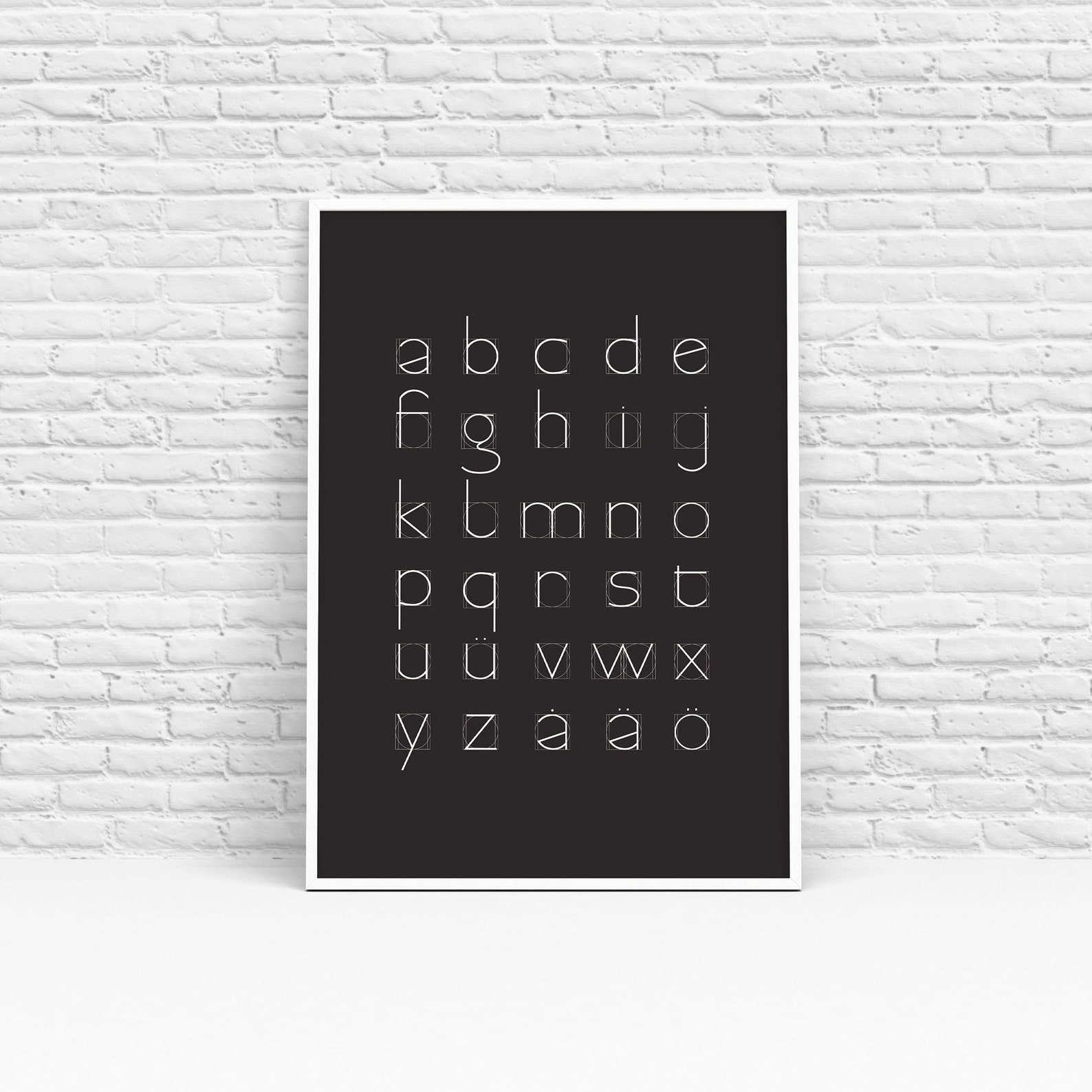 Letters of the Scandinavian Alphabet Poster Art Digital PDF - Etsy
