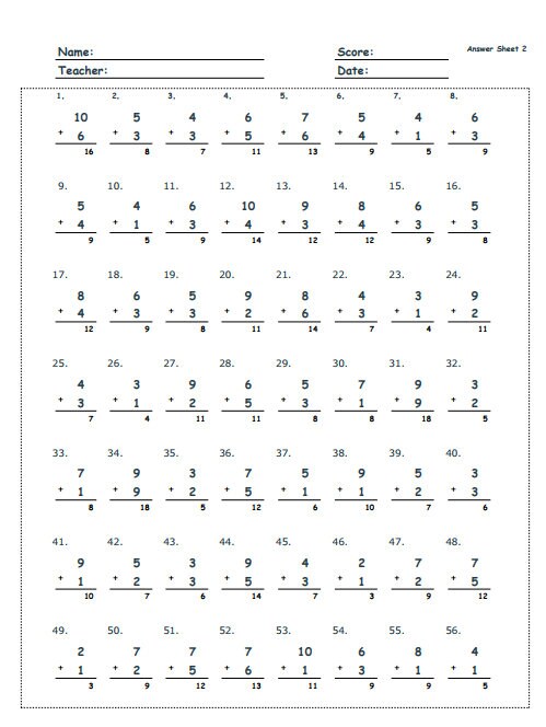 Math Worksheets 300 Pages of Add, Sub, Mult, and Divi, Easy ...