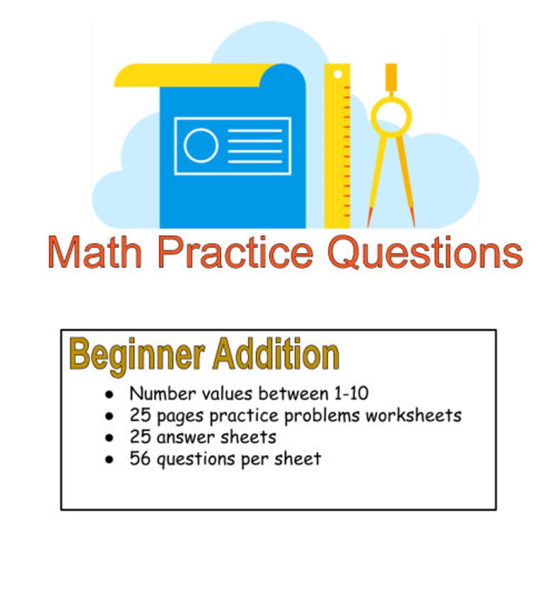 Math Worksheets 300 Pages of Add, Sub, Mult, and Divi, Easy ...