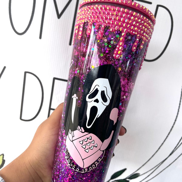 Rhinestone Ghost Face Tumbler - Etsy
