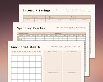 Low Spend Printable - Etsy