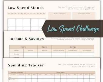 Low Spend Printable - Etsy
