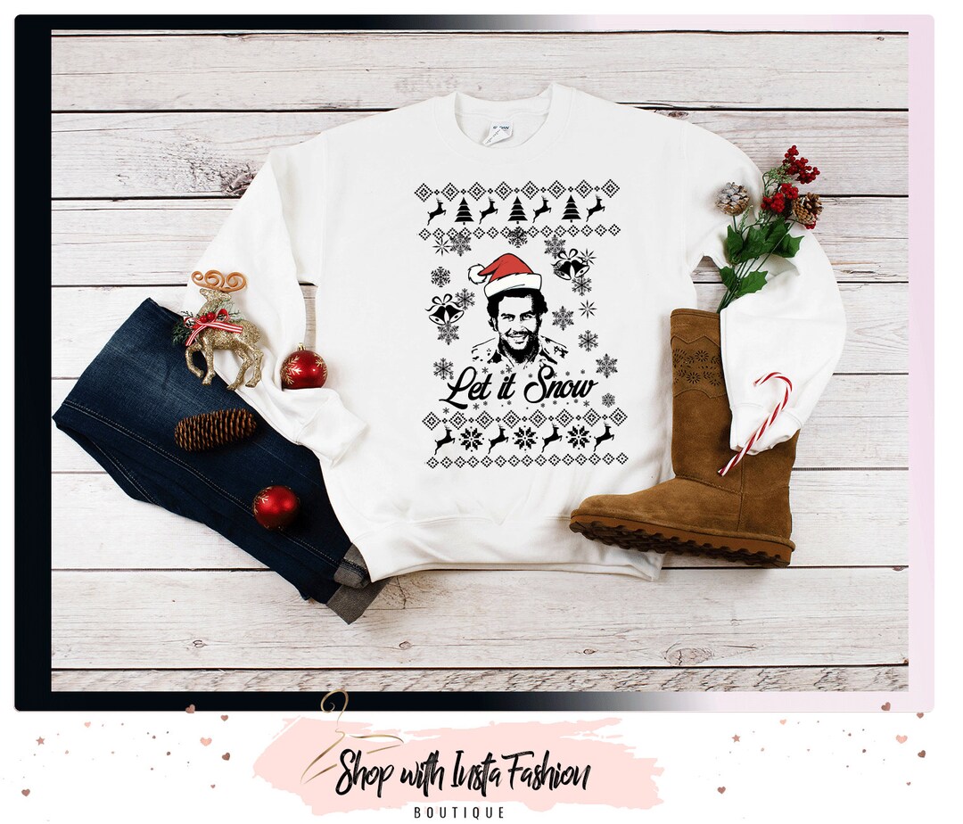 Let It Snow Pablo Inspired Christmas Sweatshirt Ugly Xmas Unisex ...