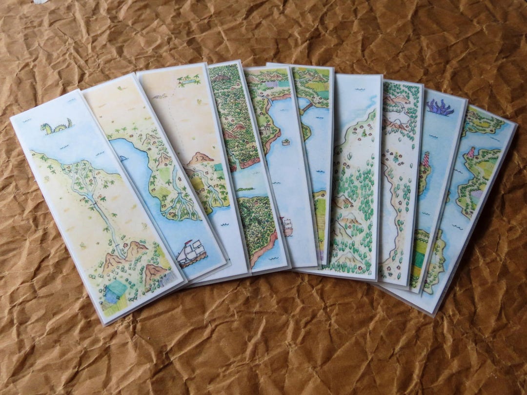 Fantasy Map Bookmark Sets - Etsy