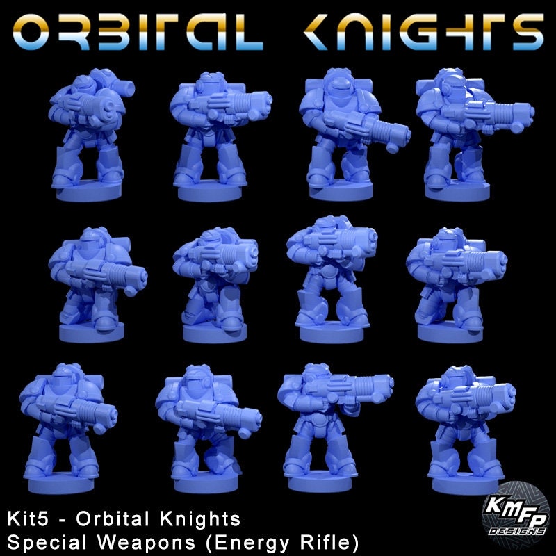 Orbital Knights Energy Rifles KMFP Designs Resin Miniature - Etsy