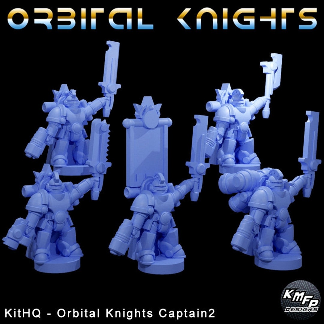 Orbital Knights Captain 2 KMFP Designs Resin Miniature for Sci-fi ...