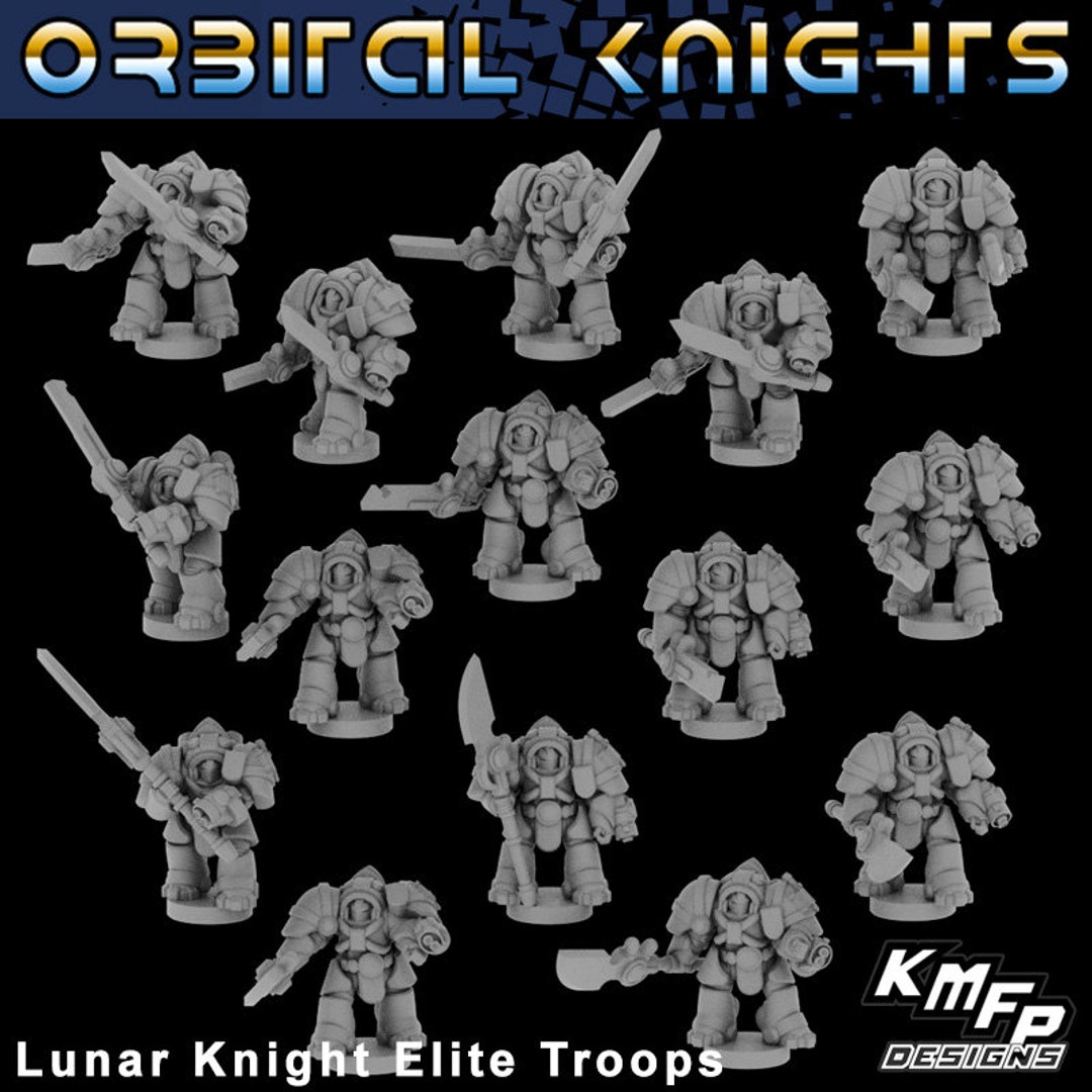 Orbital Knights Lunar Knights Elite Troops KMFP Designs Resin Miniature ...