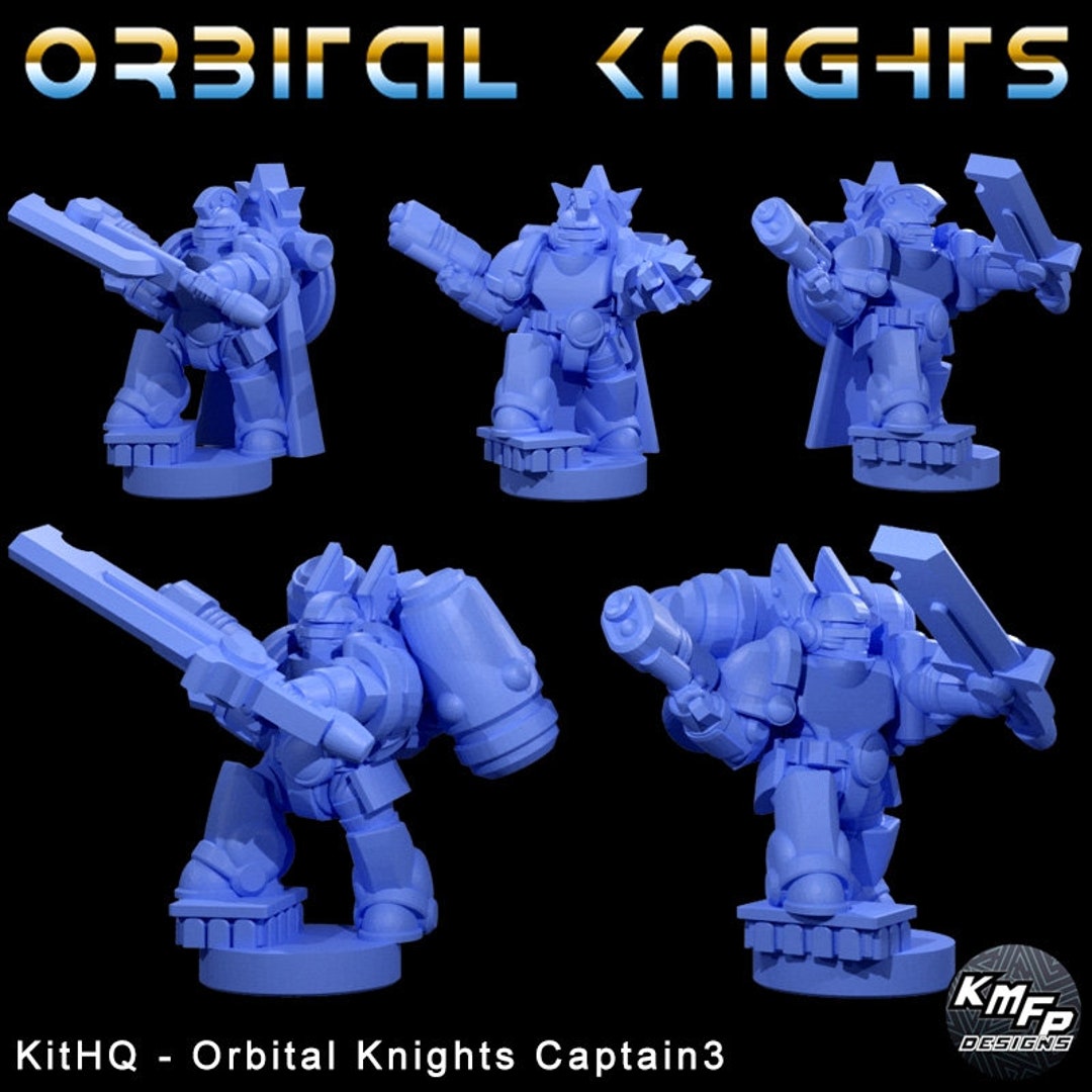 Orbital Knights Captain 3 KMFP Designs Resin Miniature for Sci-fi ...