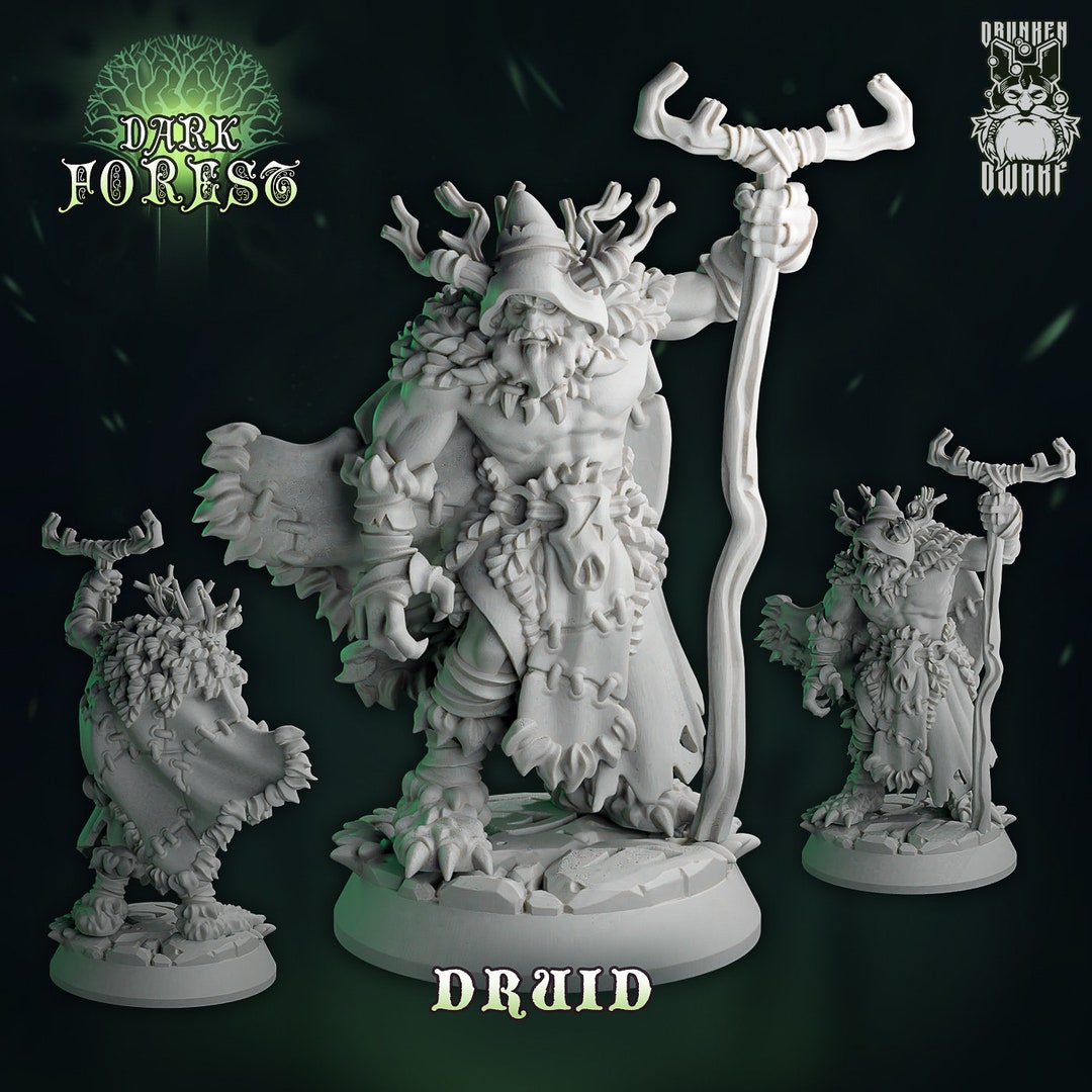 Druid Drunken Dwarf Resin Miniature for Age of Sigmar, Tabletop War ...