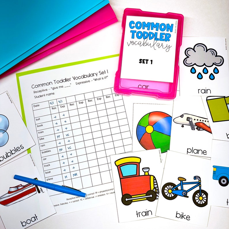 Common Toddler Vocabulary Flashcards - Etsy
