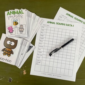 Animal Sounds Flashcards for Special Education and Autism - Etsy