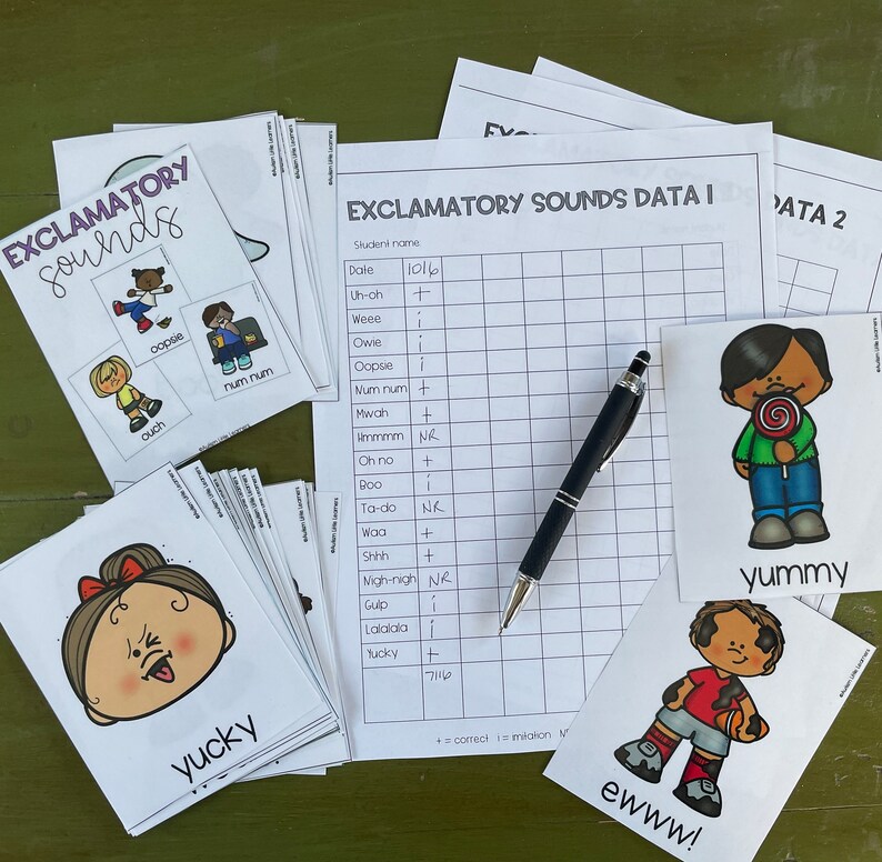 Exclamatory Sounds Flashcards - Etsy