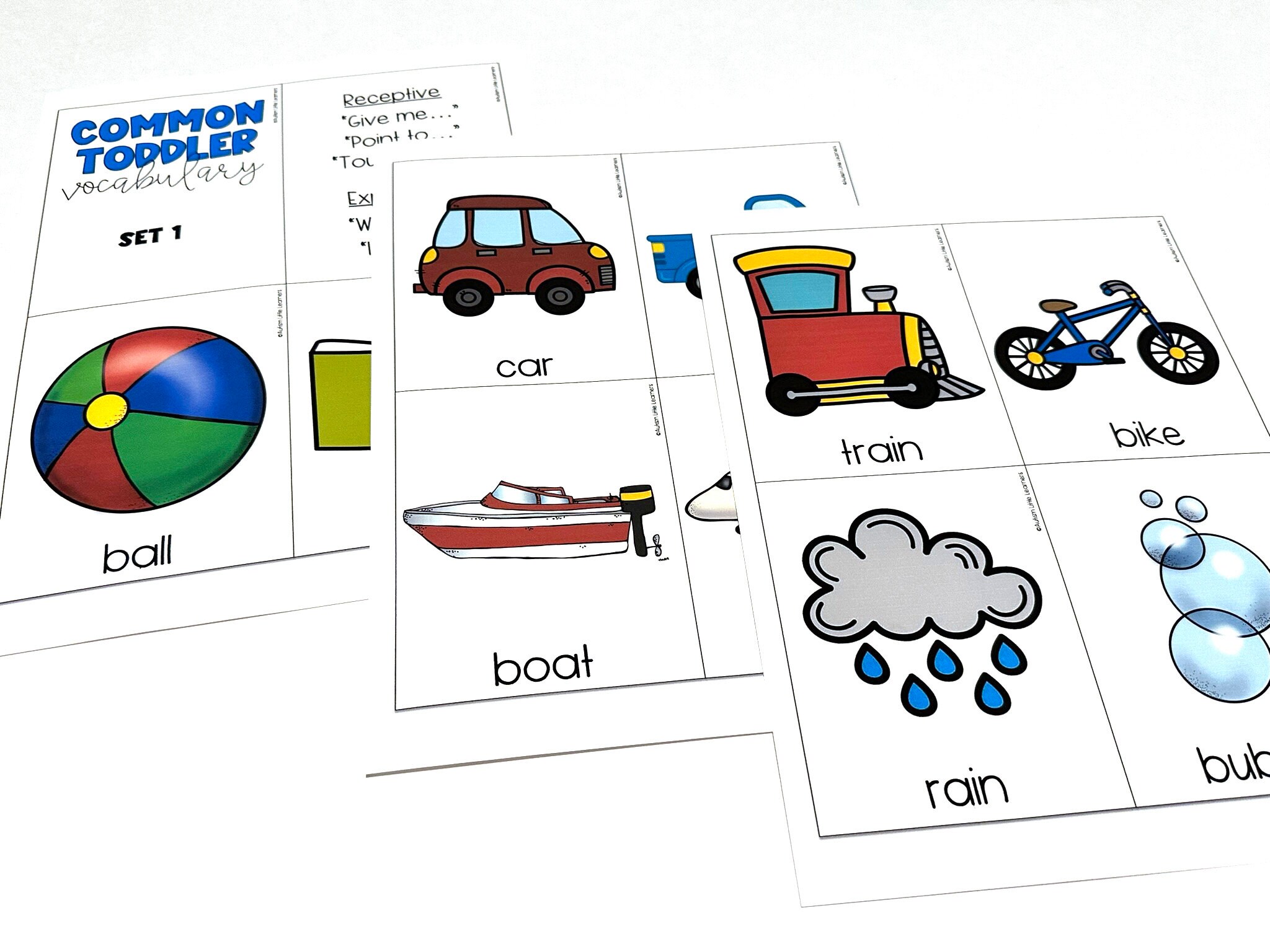 Common Toddler Vocabulary Flashcards - Etsy