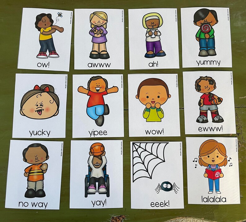 Exclamatory Sounds Flashcards - Etsy