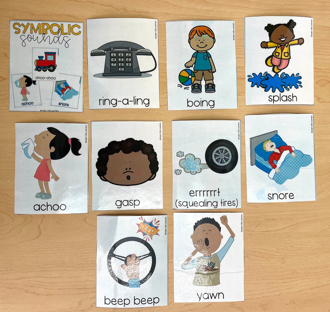 Symbolic Sounds Flashcards - Special Education & Autism - Etsy