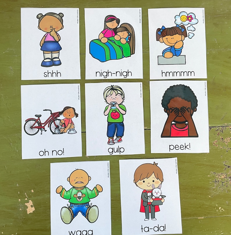 Exclamatory Sounds Flashcards - Etsy