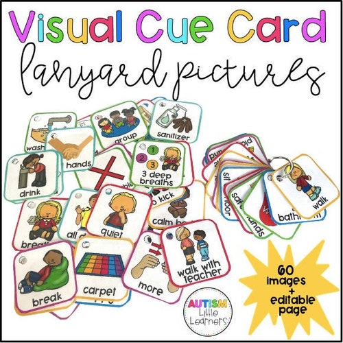 Visuals for Lanyard Special Education Visuals - Etsy
