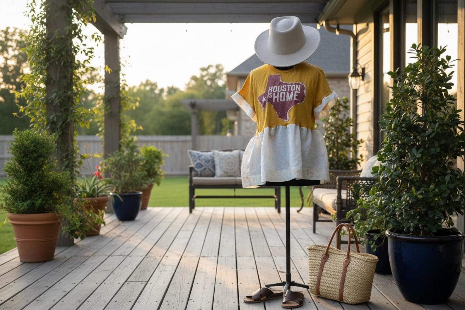 Refreshed Houston Tee: Texas Emblem, Floral Ruffle Details - Etsy