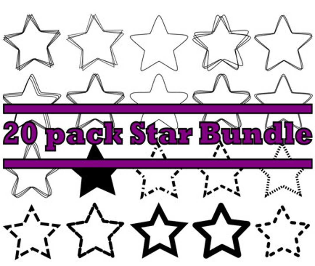 Stars Svg Bundle, Star Vector, SVG File for Cricut and Silhoutte, PNG ...