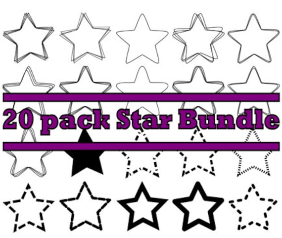 Stars Svg Bundle Star Vector SVG File for Cricut and - Etsy UK