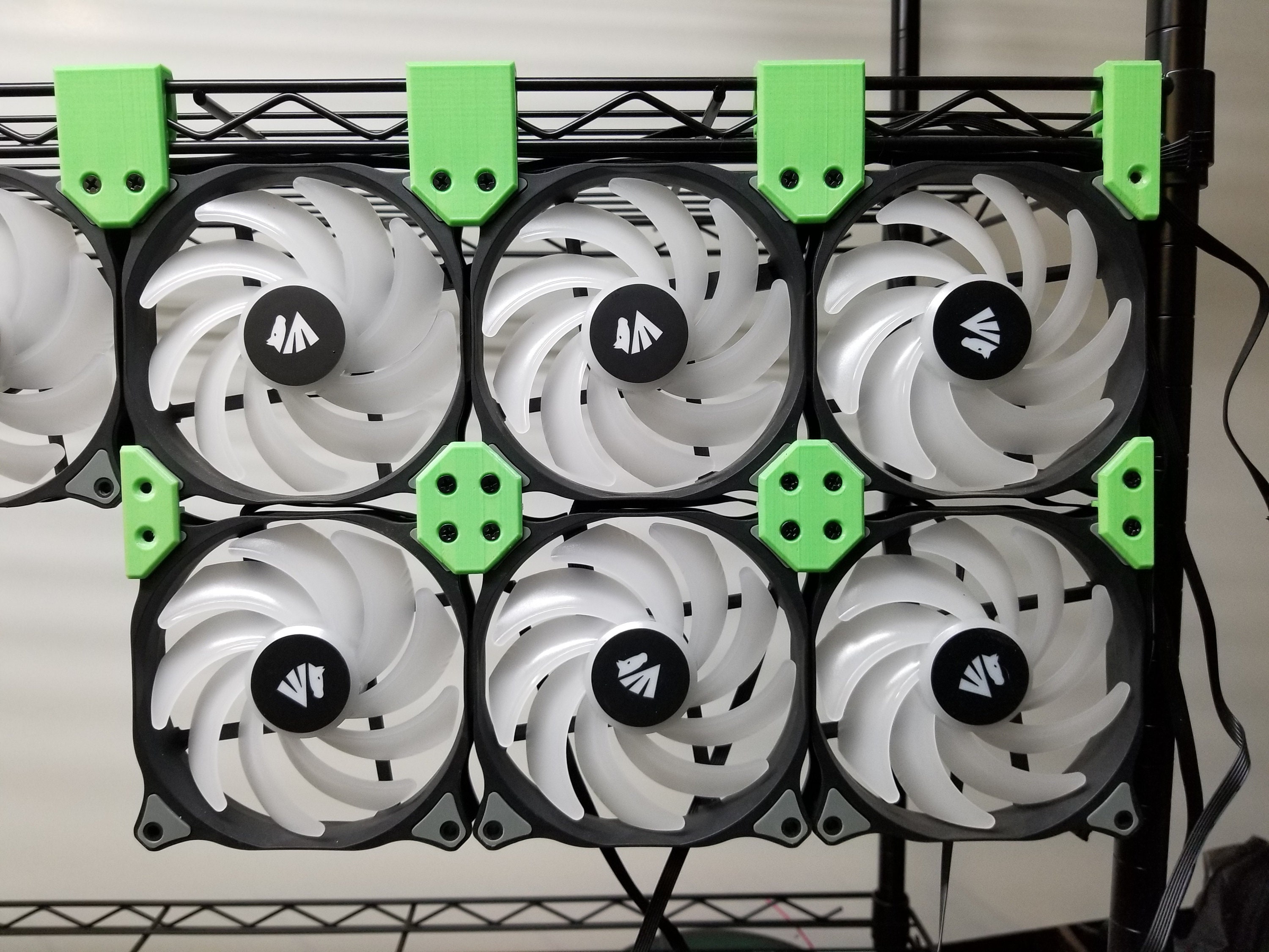 New Universal 120mm PC Fan Mounts for Wire Rack Shelving | Used in CPU ...