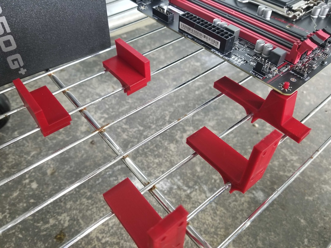 PSU, SSD, and Motherboard Mount Kit for Wire Rack Shelf | Used in CPU ...