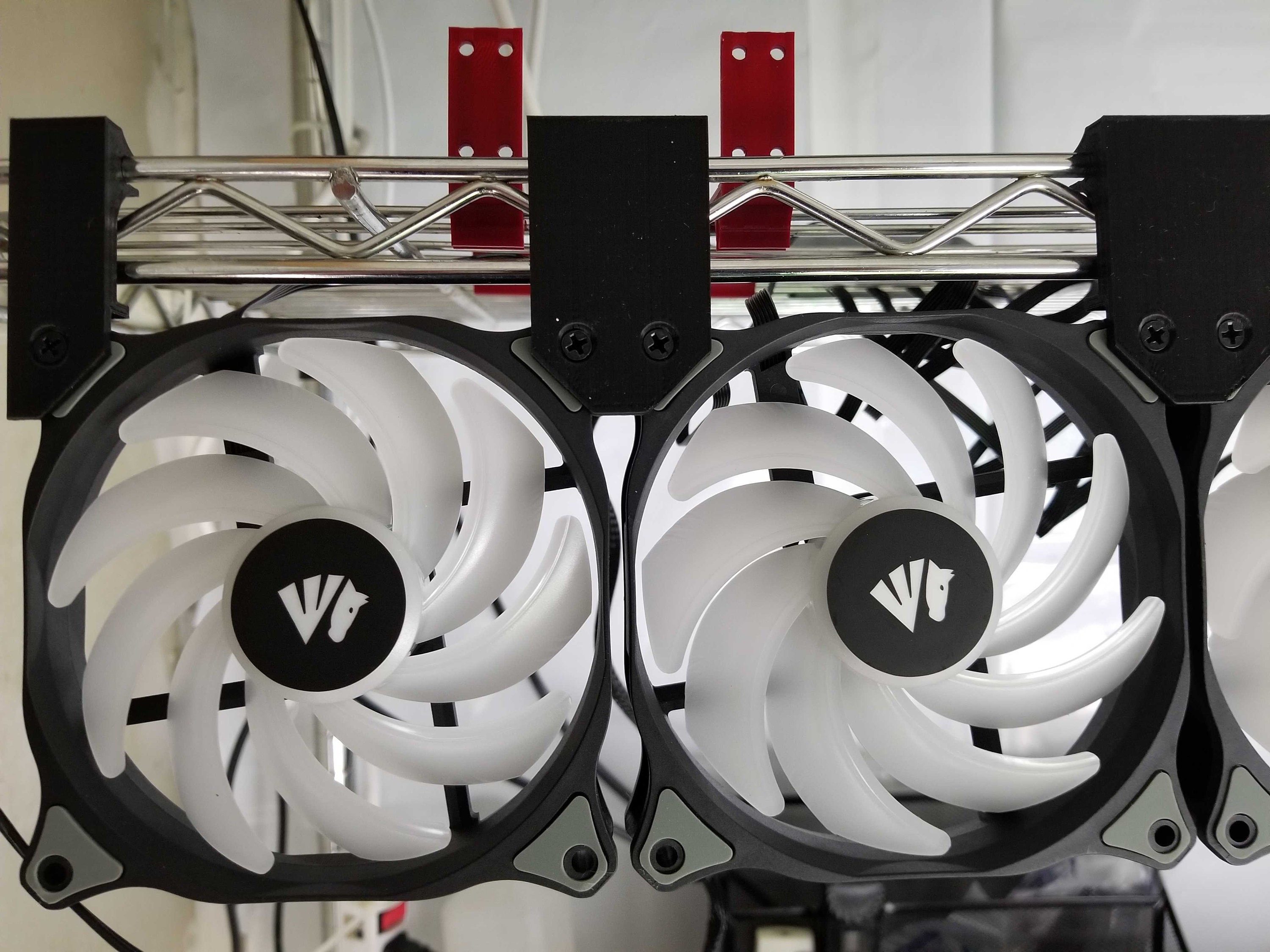 120mm PC Fan Mounts for Wire Rack Shelving | Used in CPU, GPU, and Hard ...