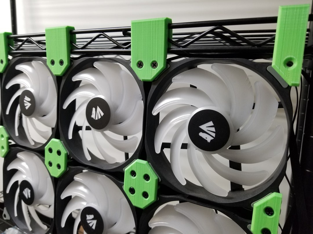 New Universal 120mm PC Fan Mounts for Wire Rack Shelving | Used in CPU ...