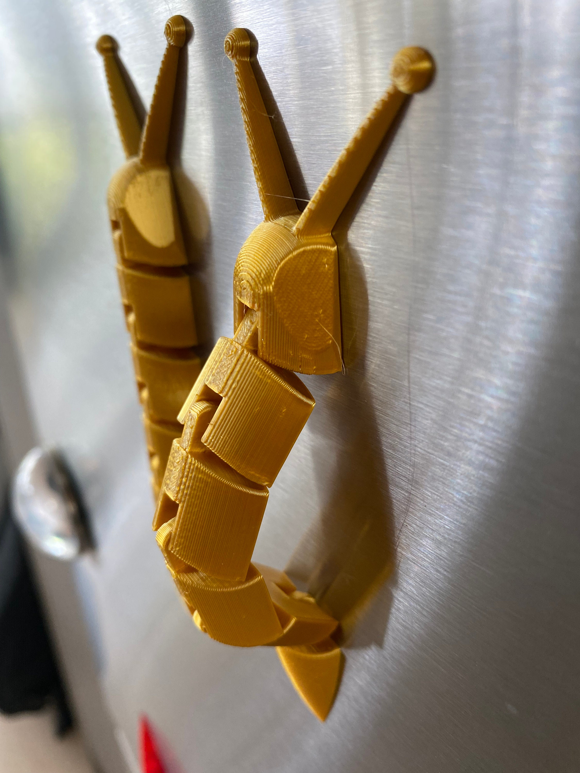 Gold 3d Printed Slug Magnets - Etsy