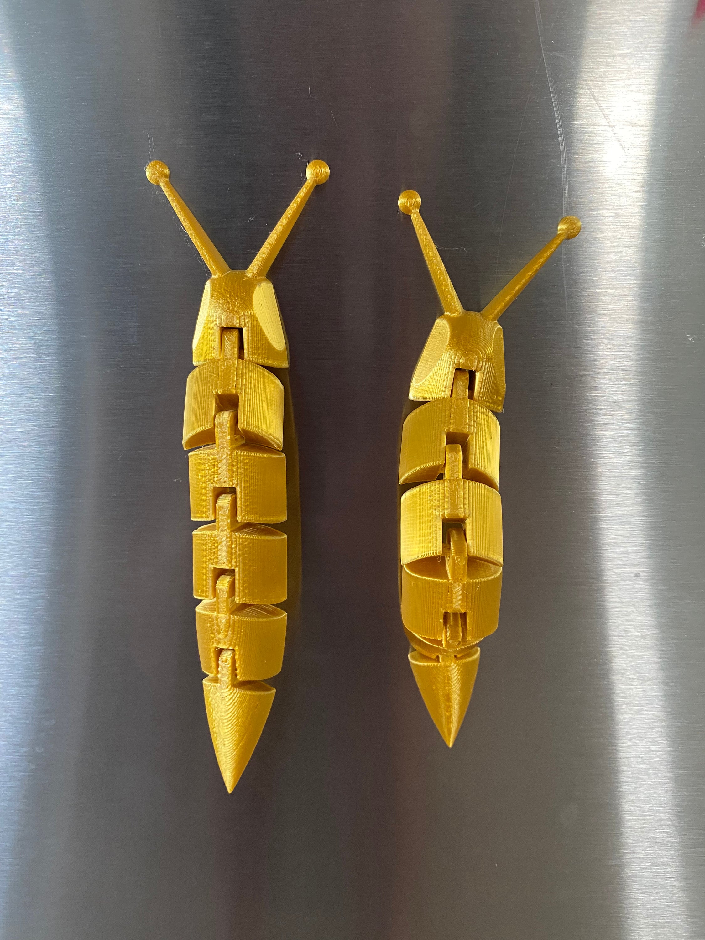 Gold 3d Printed Slug Magnets - Etsy