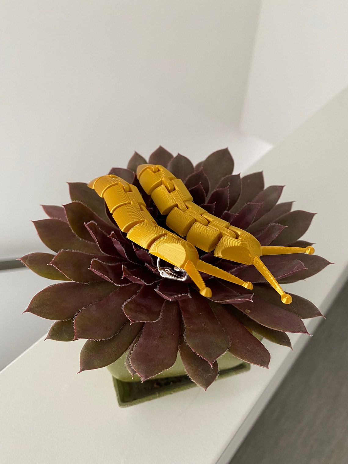 Large 3d Printed Gold Slug Clip-on Earrings - Etsy