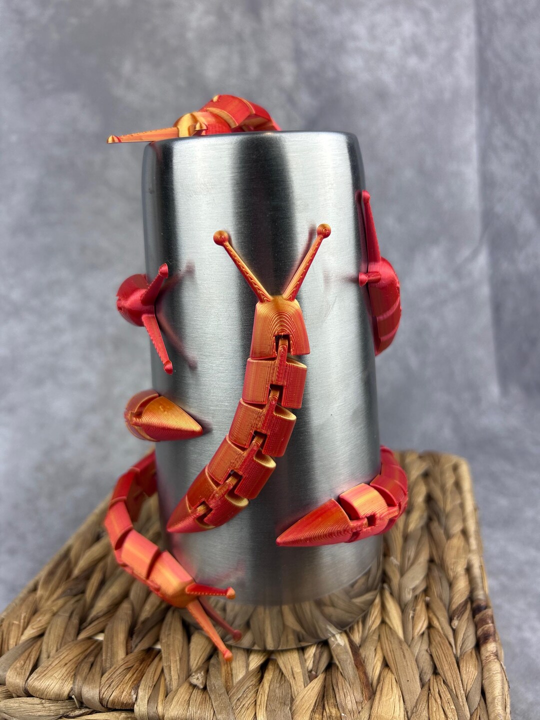 Red & Gold 3d Printed Slug Magnets - Etsy