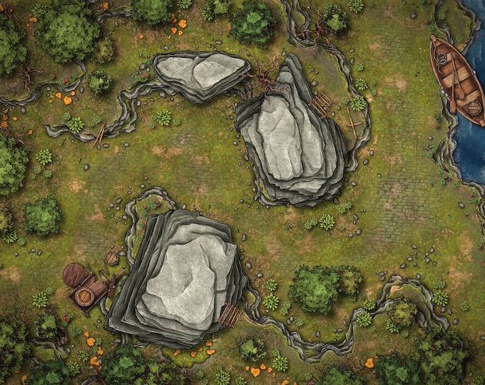 Healing Waters Battle Map, Dnd Battle Map, D&D, Battlemap, Dungeons and ...