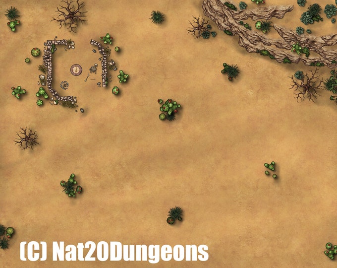 Desert Path Battle Map, Dnd Battle Map, D&D, Battlemap, Dungeons and ...
