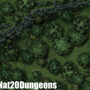 Forest Cliff Battle Map, Dnd Battle Map, D&D, Battlemap, Dungeons and ...