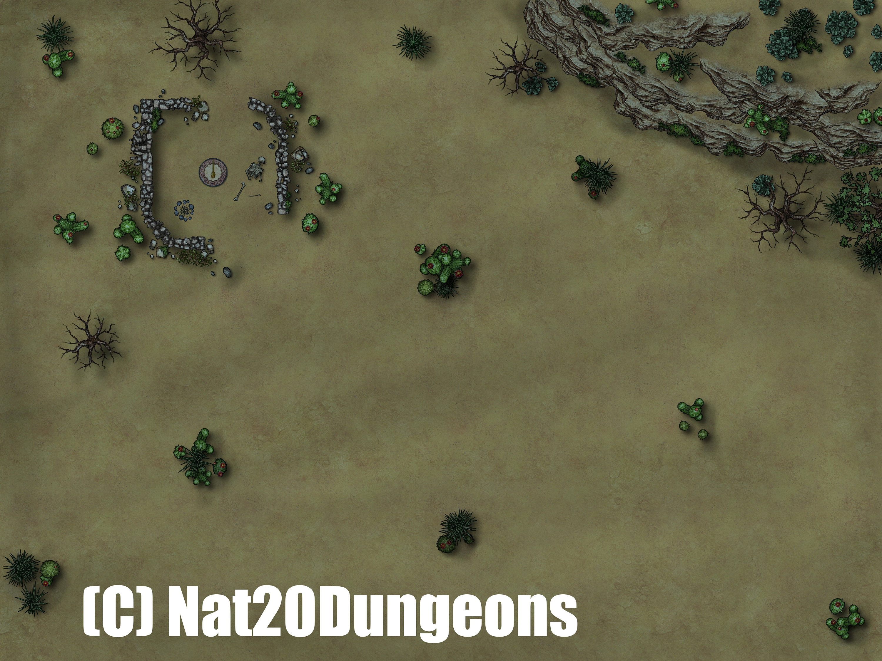 Desert Battle Map, Dnd Battle Map, D&D, Battlemap, Dungeons and Dragons ...