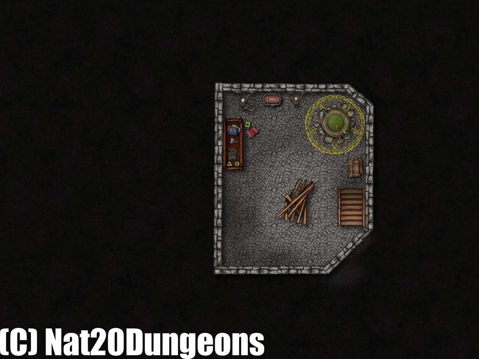 Witch / House Battle MAPS, Dnd Battle Map, D&D, Battlemap, Dungeons and ...