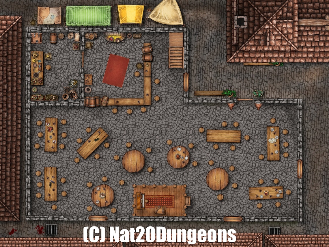 Tavern Battle MAPS Pack, Dnd Battle Map, D&D, Battlemap, Dungeons and ...