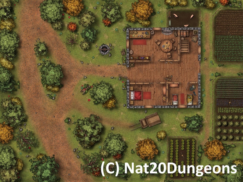Farm Battle Maps Pack, Dnd Battle Map, D&D, Battlemap, Dungeons and ...