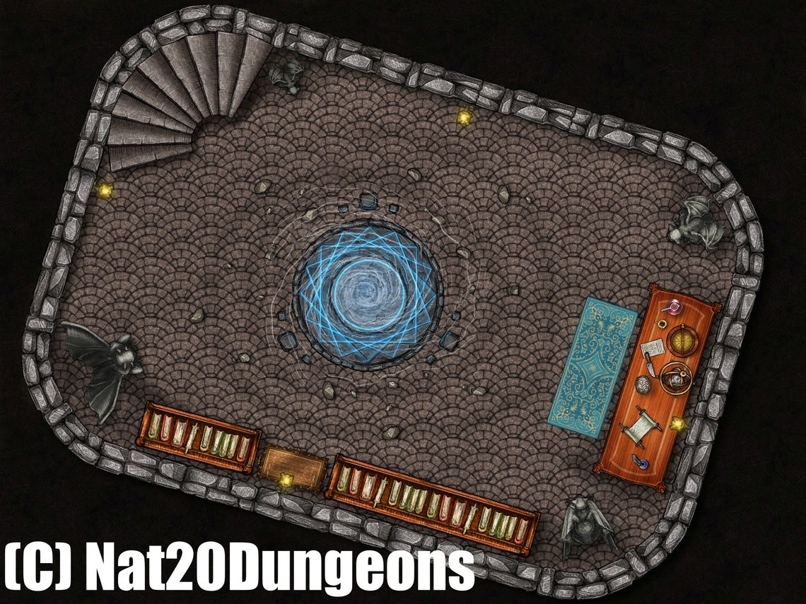 Mage Tower Battle MAPS Dnd Battle Map D&D Battlemap - Etsy UK