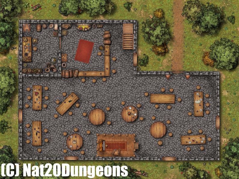 Tavern Battle MAPS Pack, Mapa de Batalha DnD, D&D, Battlemap, Dungeons ...