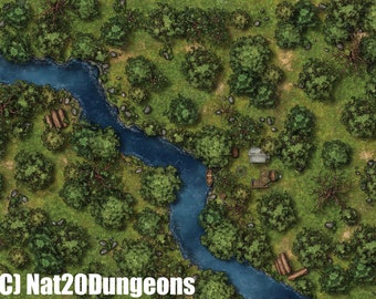 Calm River Battle Map, Dnd Battle Map, D&D, Battlemap, Dungeons and ...