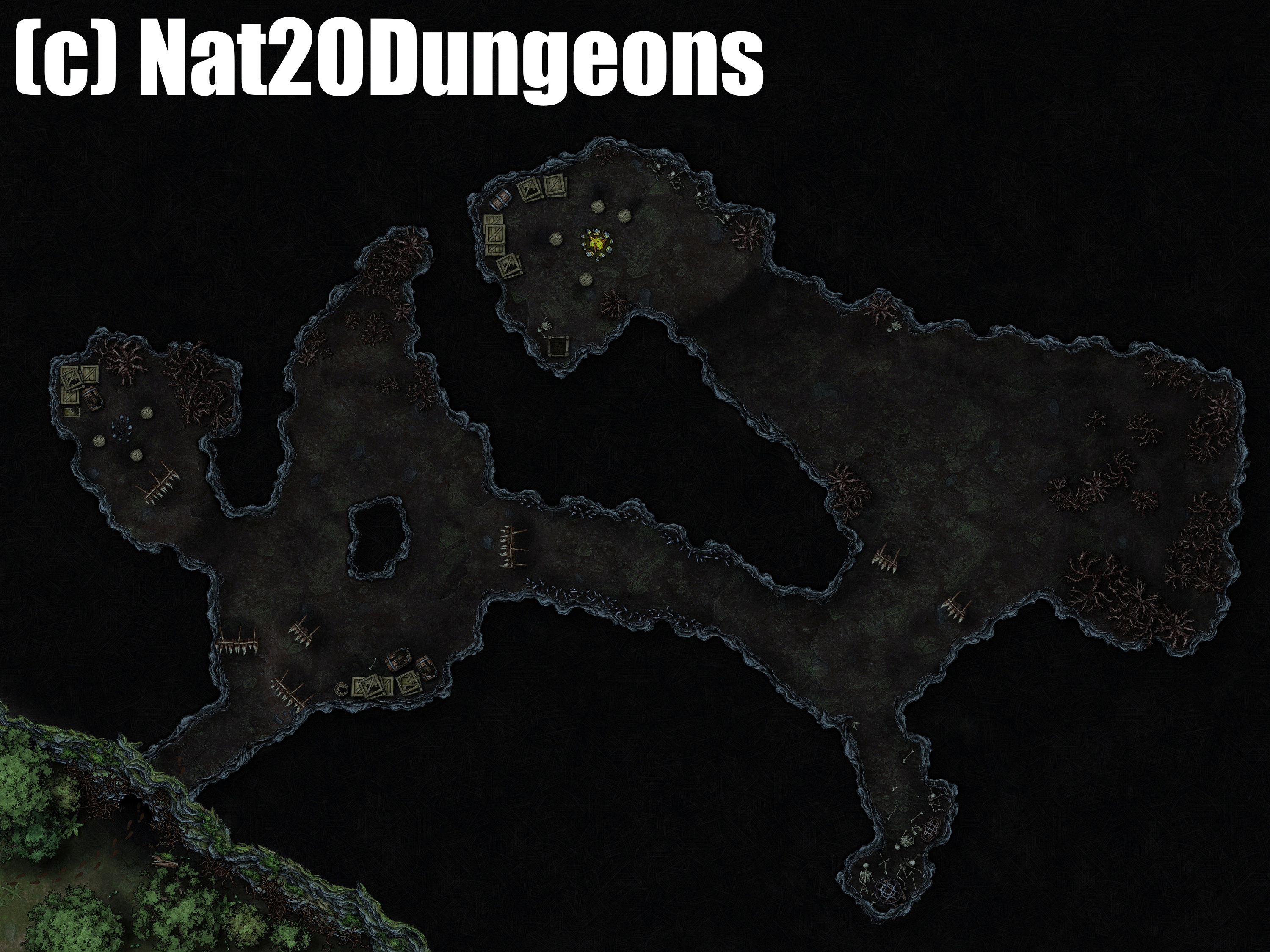 Mapa de batalla de cuevas, Mapa de batalla de DnD, D&D, Mapa de batalla ...